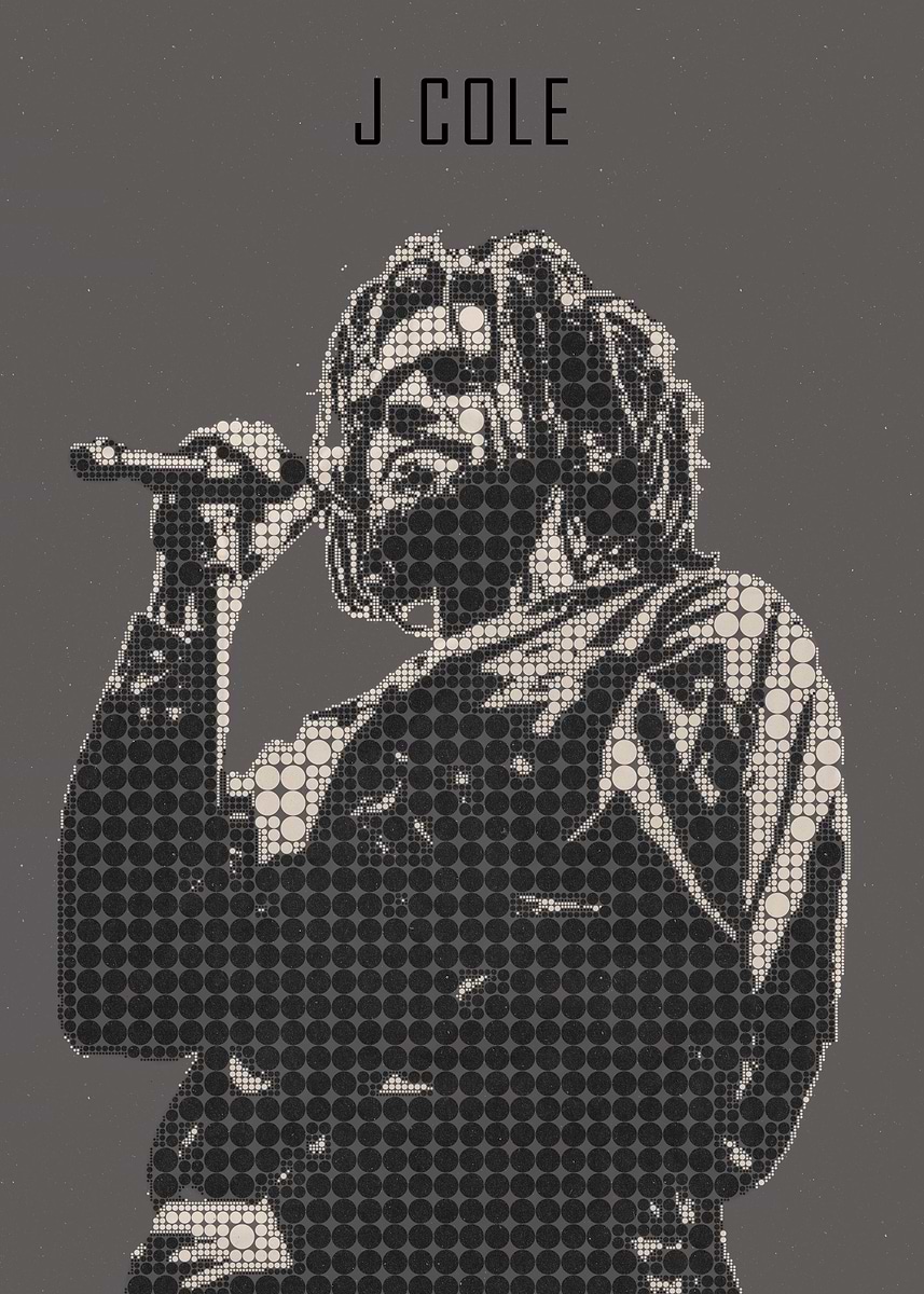 'J Cole' Poster, picture, metal print, paint by KIMTIEN STUDIO | Displate