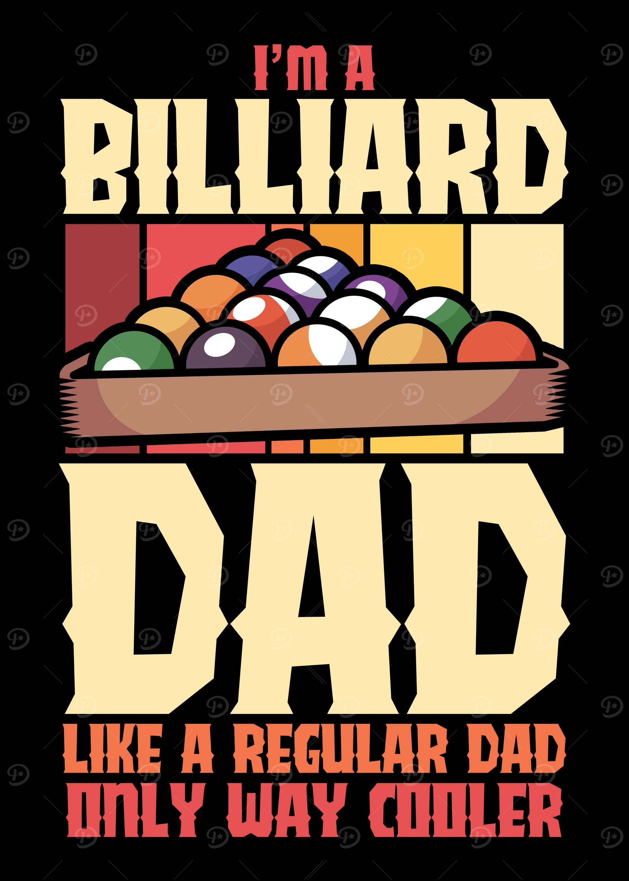 'Billiard Dad Pool Cue ' Poster, picture, metal print, paint by ...