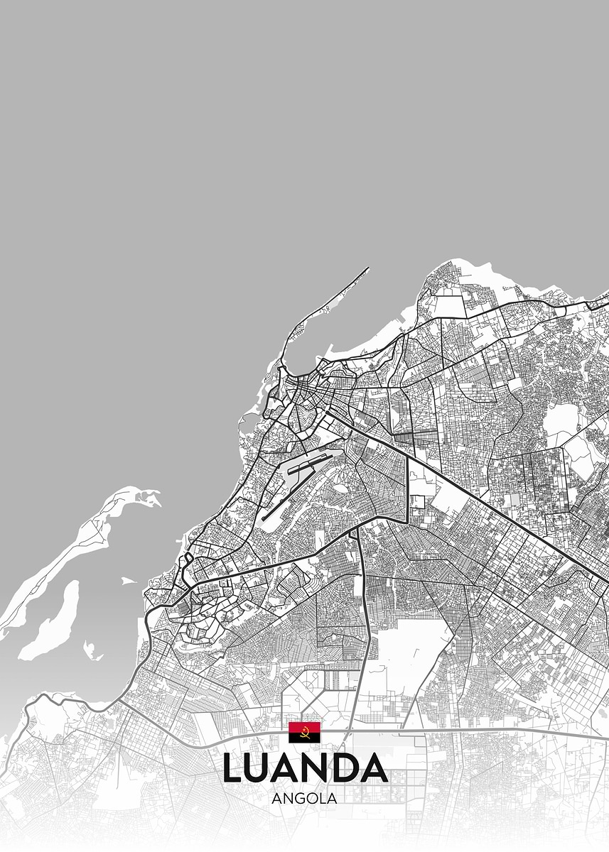 'Luanda AO' Poster, picture, metal print, paint by IMR Designs | Displate