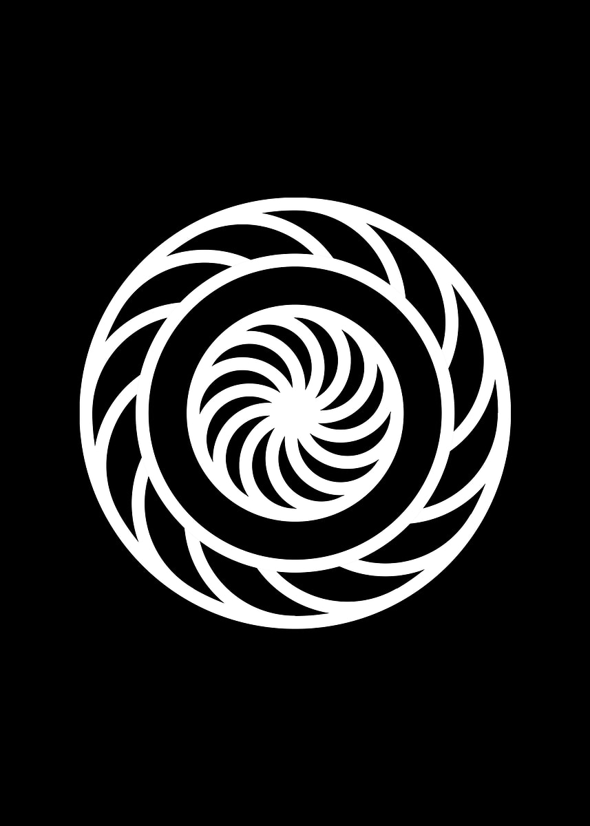 'White Geometric Glyph Sign' Poster, picture, metal print, paint by ...