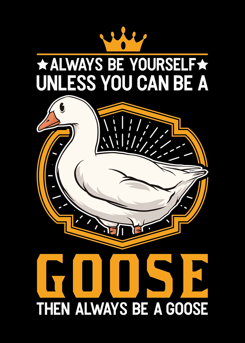 'Goose Quote Farmer' Poster, picture, metal print, paint by ...