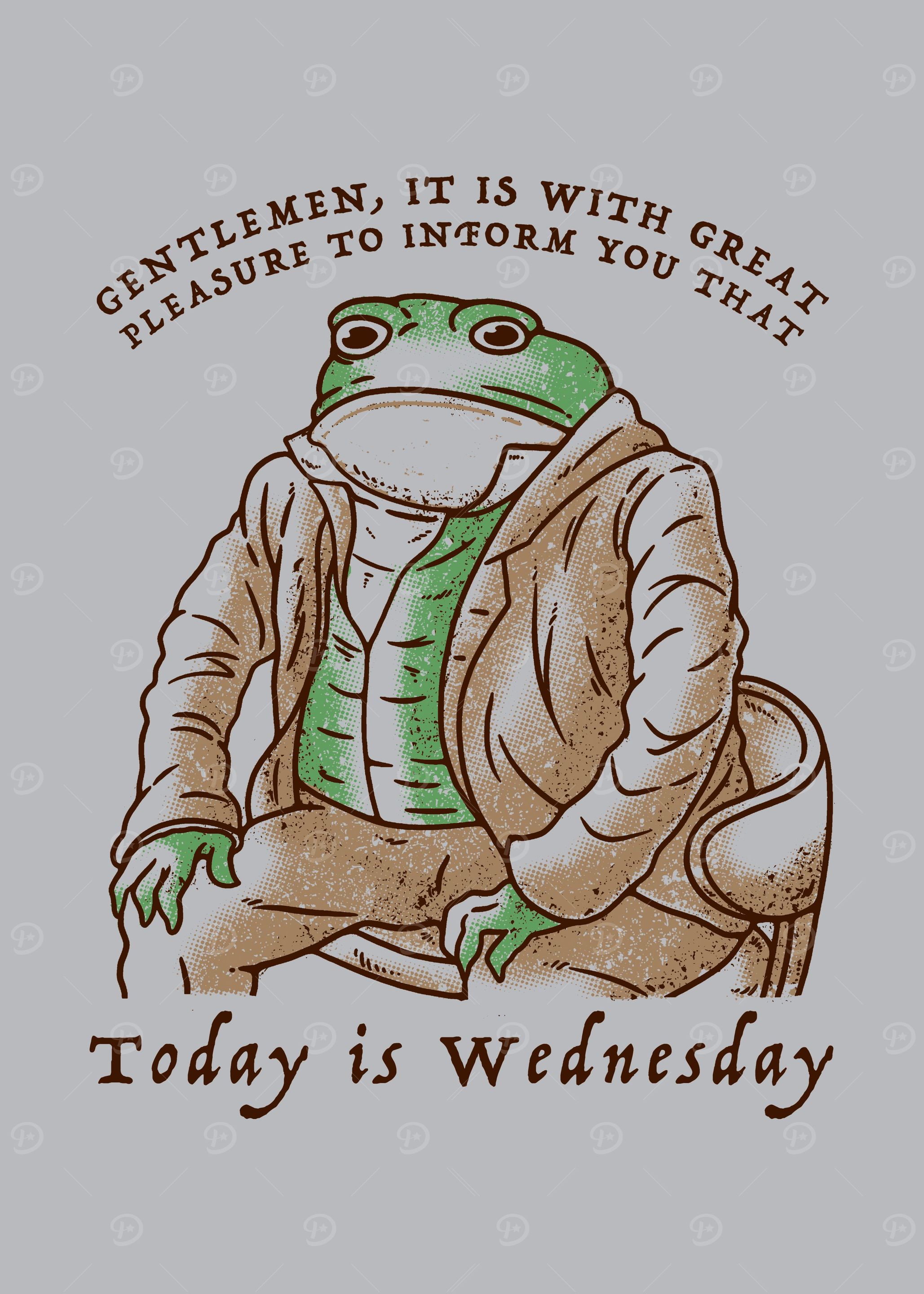 'Today Is Wednesday' Poster, picture, metal print, paint by Yipptee ...