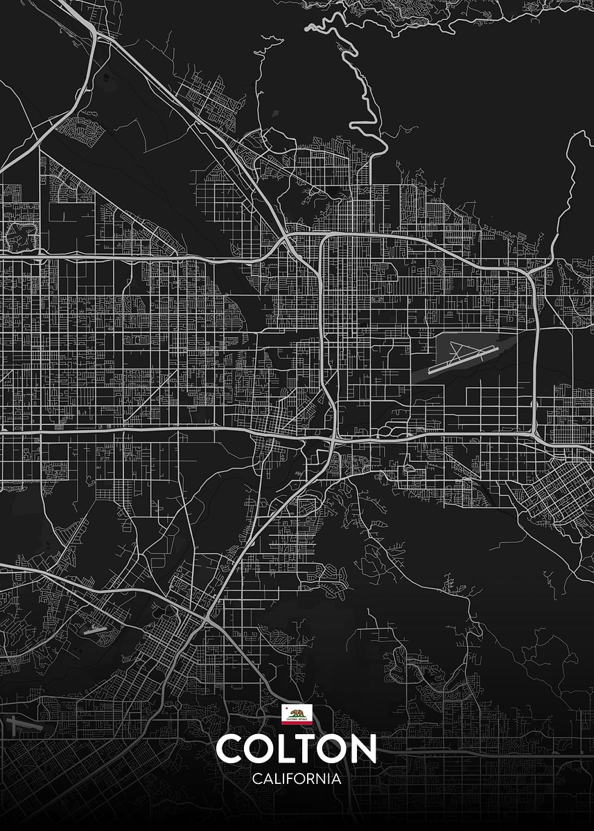 'Colton CA' Poster, picture, metal print, paint by IMR Designs | Displate