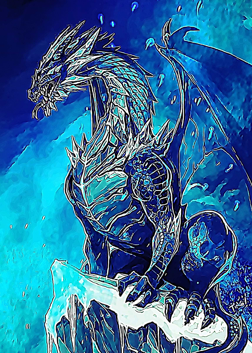 'dragon' Poster, picture, metal print, paint by mrs zalina | Displate
