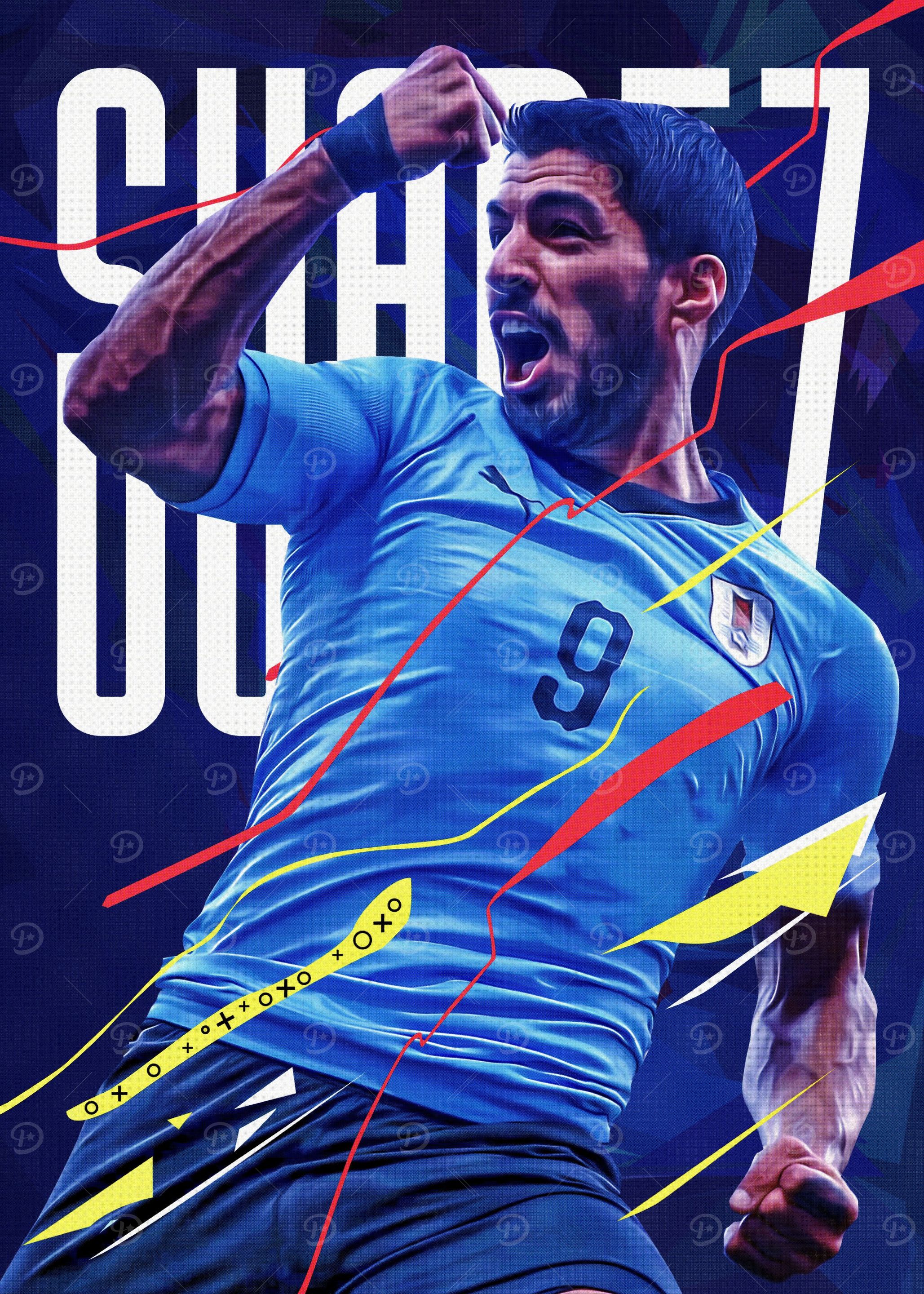 'Luis Suarez' Poster, picture, metal print, paint by Flizion | Displate