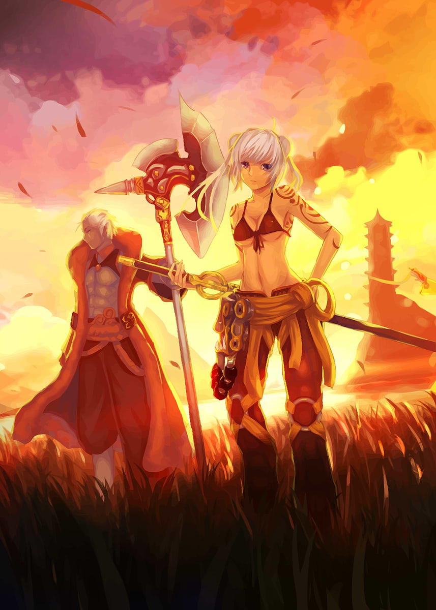 'Elsword' Poster, picture, metal print, paint by Hero Art | Displate