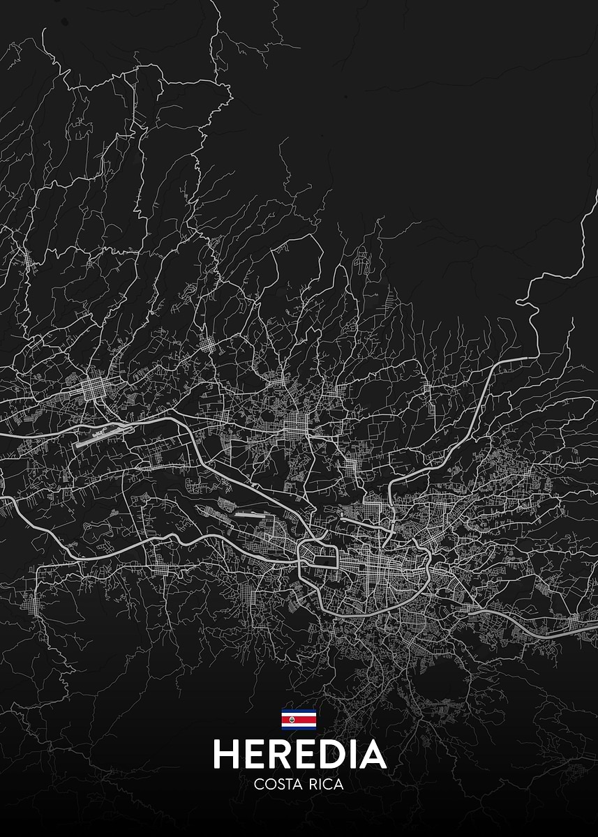 'Heredia CR' Poster, picture, metal print, paint by IMR Designs | Displate