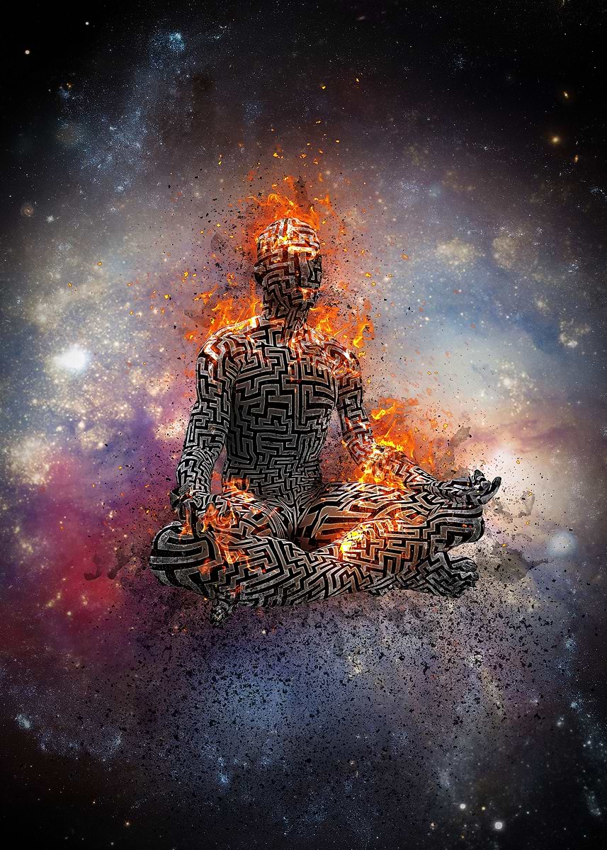 'Space meditation' Poster, picture, metal print, paint by Bruce Rolff ...