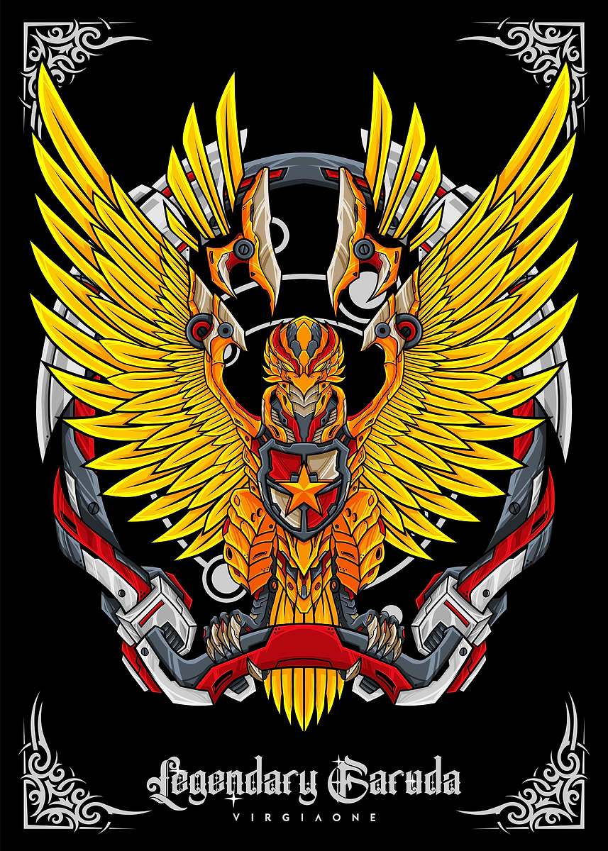 'LEGENDARY GARUDA' Poster, picture, metal print, paint by virgiaone ...