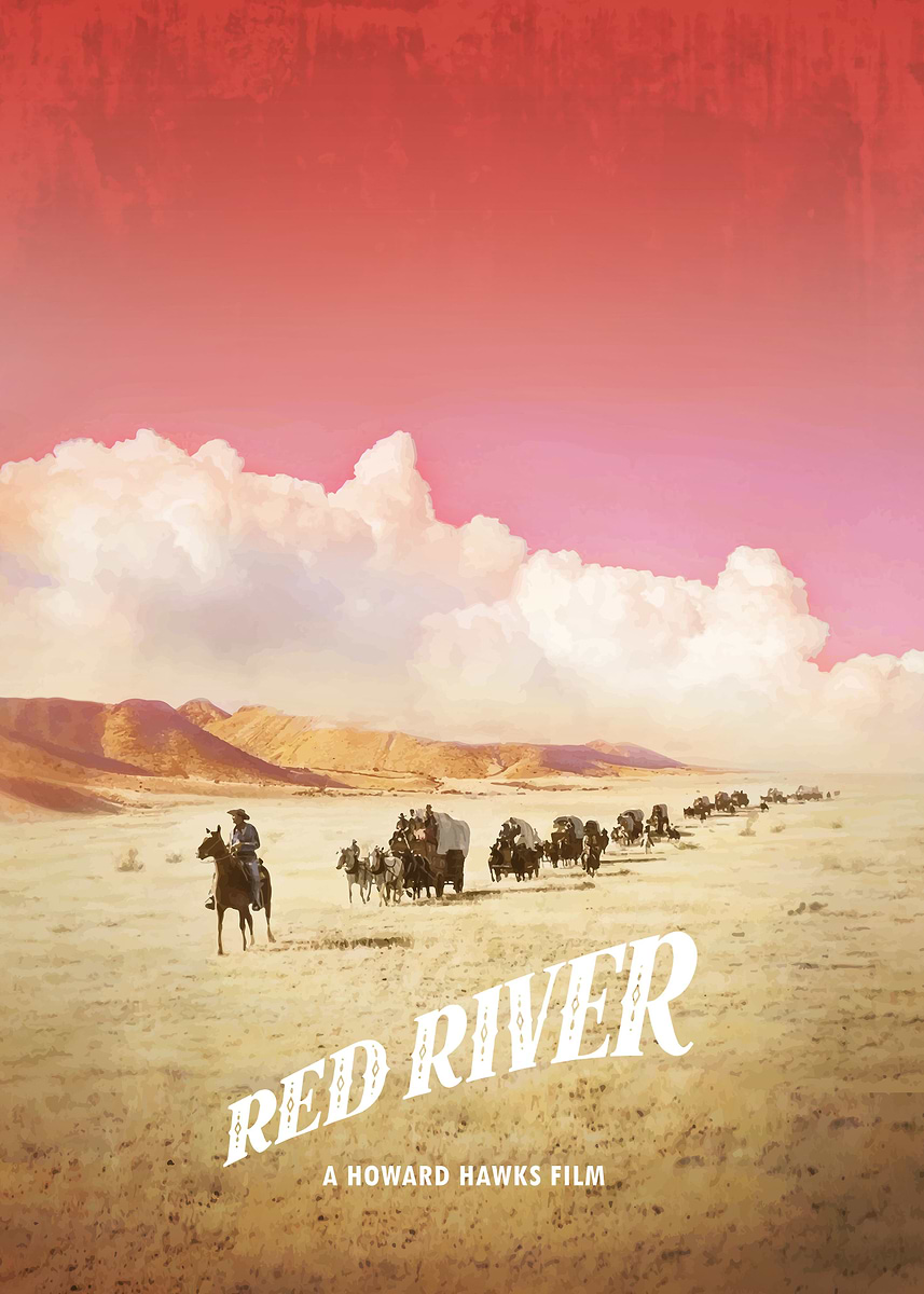'Red River' Poster, picture, metal print, paint by Bo Kev | Displate