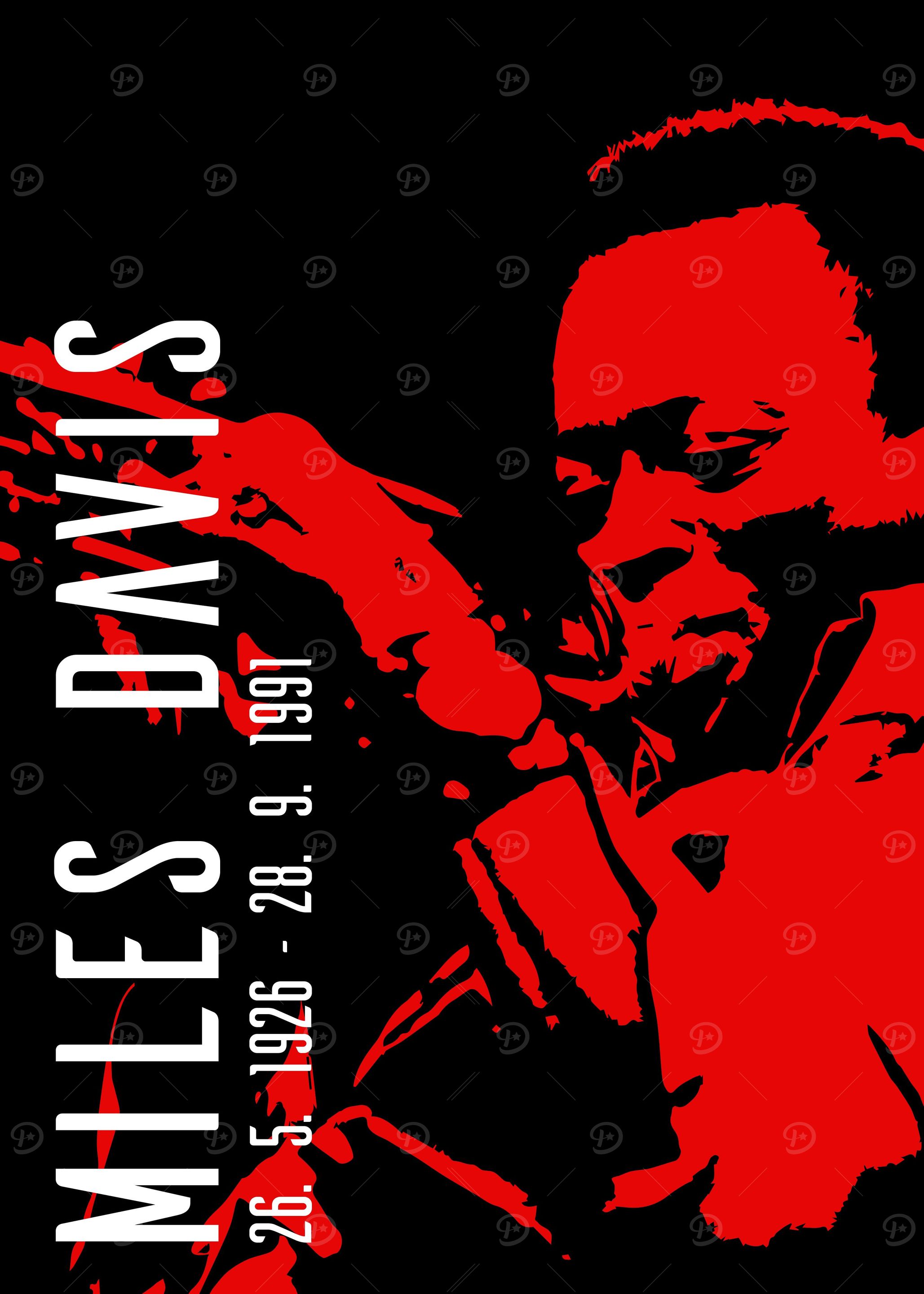 'Miles Davis' Poster, picture, metal print, paint by Petra Rommelfanger ...
