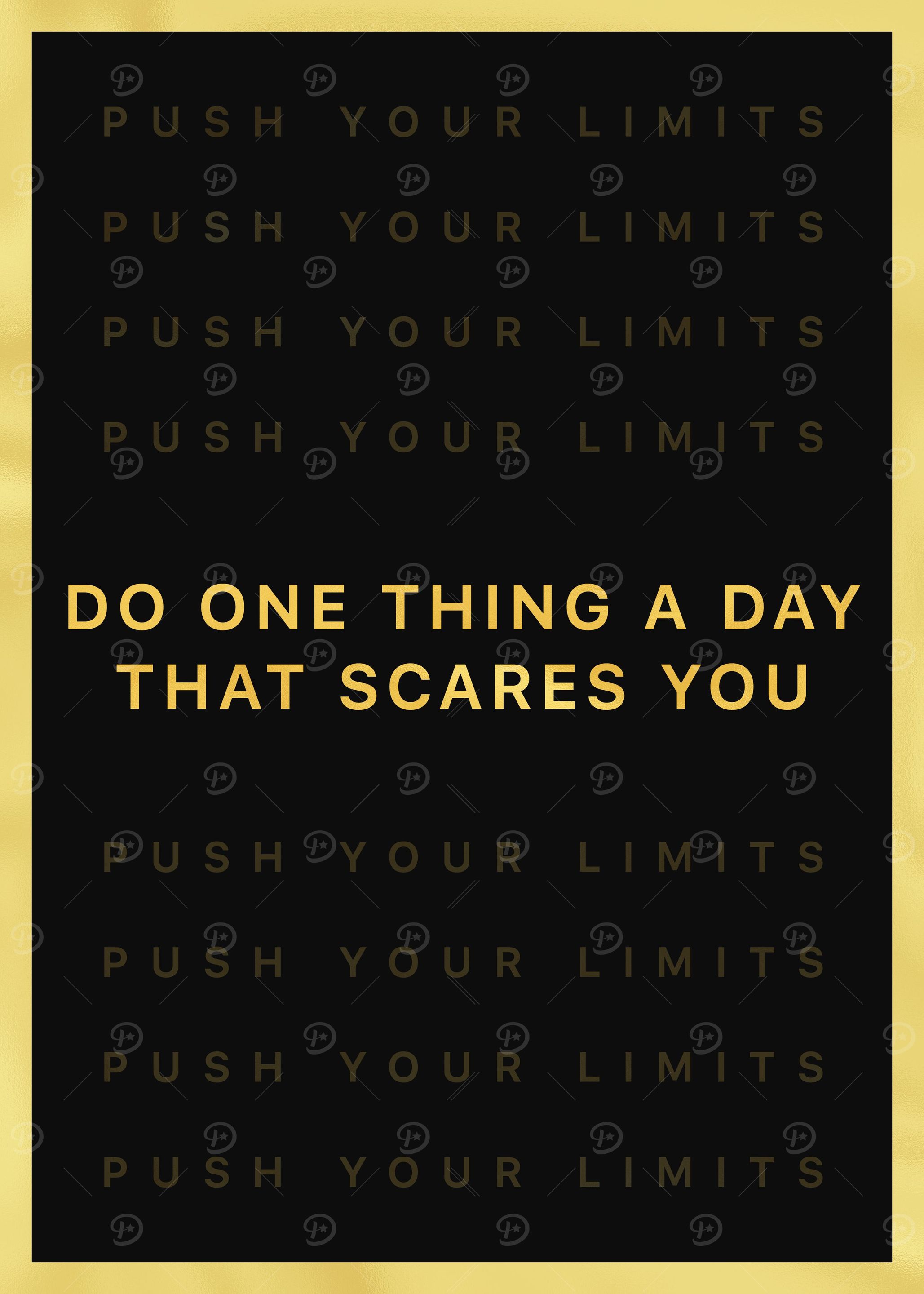 'Push Your Limits Quote' Poster, picture, metal print, paint by ...