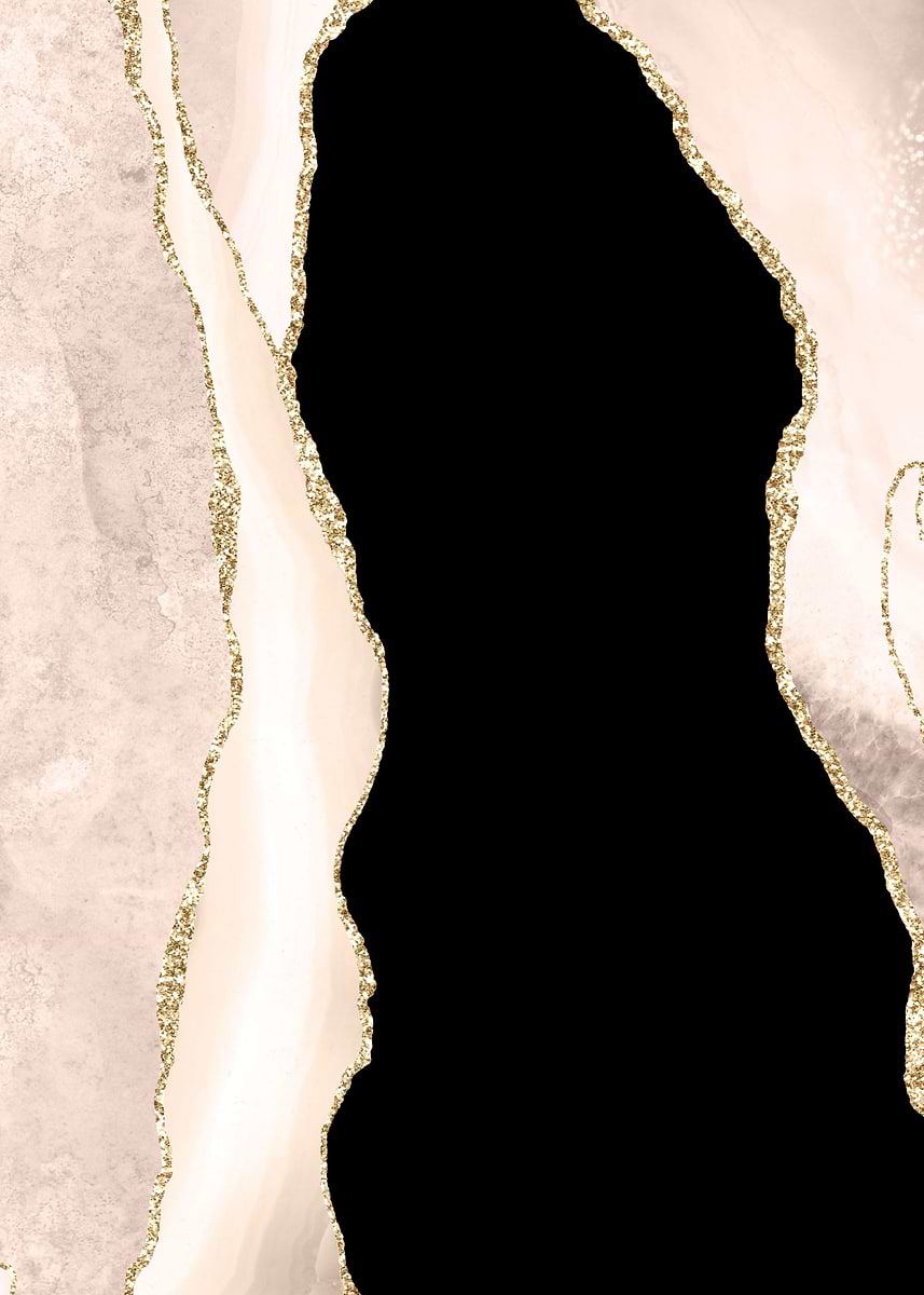 'Ivory Gold Agate Textur 02' Poster, picture, metal print, paint by ...