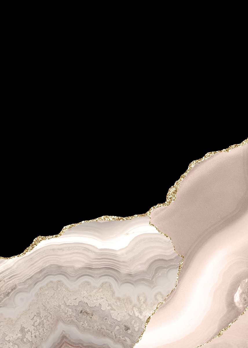 'Ivory Gold Agate Textur 04' Poster, picture, metal print, paint by ...