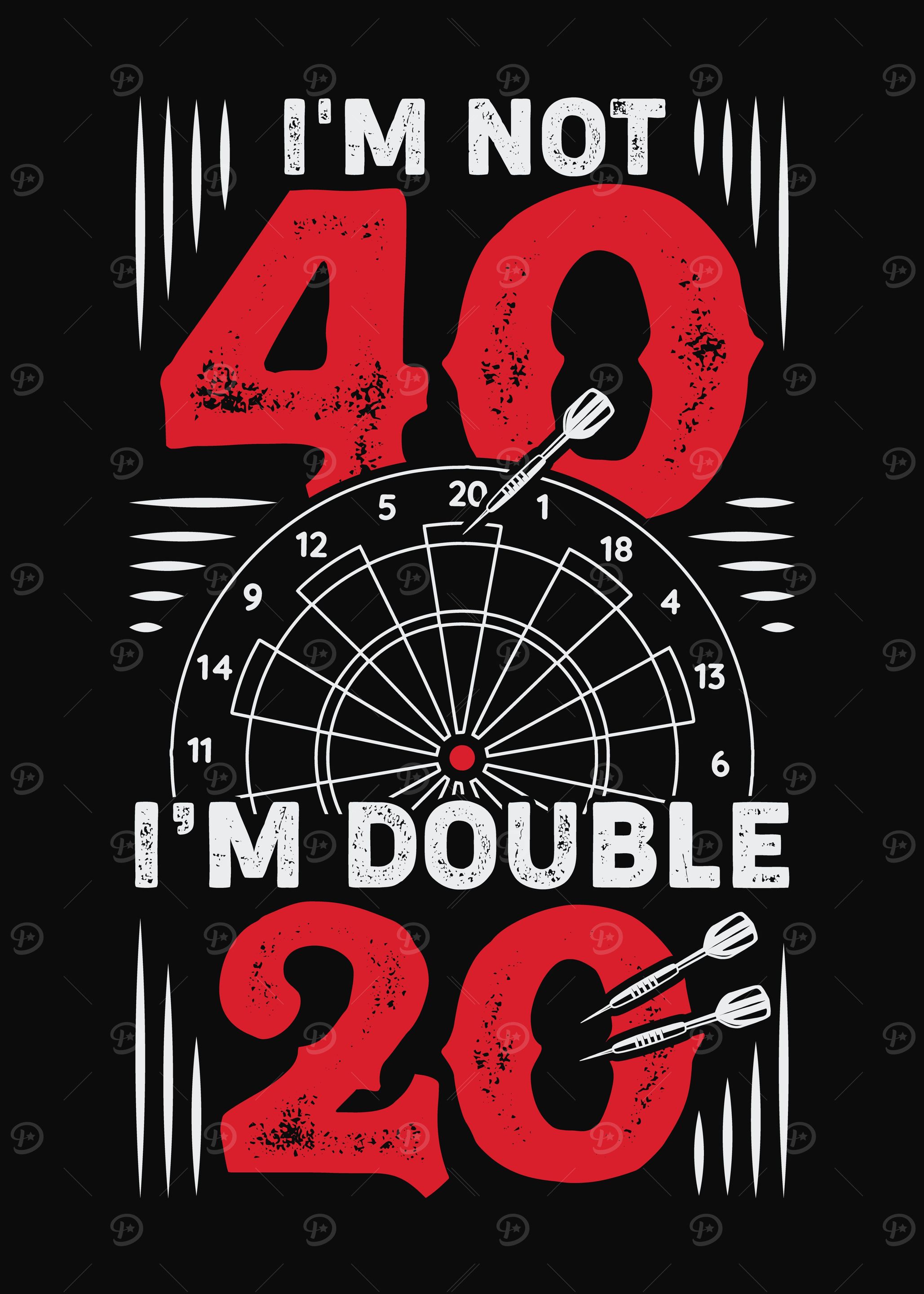 '40 Birthday Darts Player ' Poster, picture, metal print, paint by ...