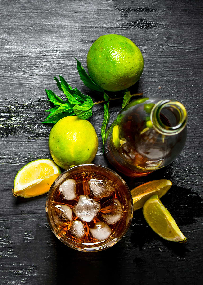 'Rum lime and mint' Poster, picture, metal print, paint by Moon ...