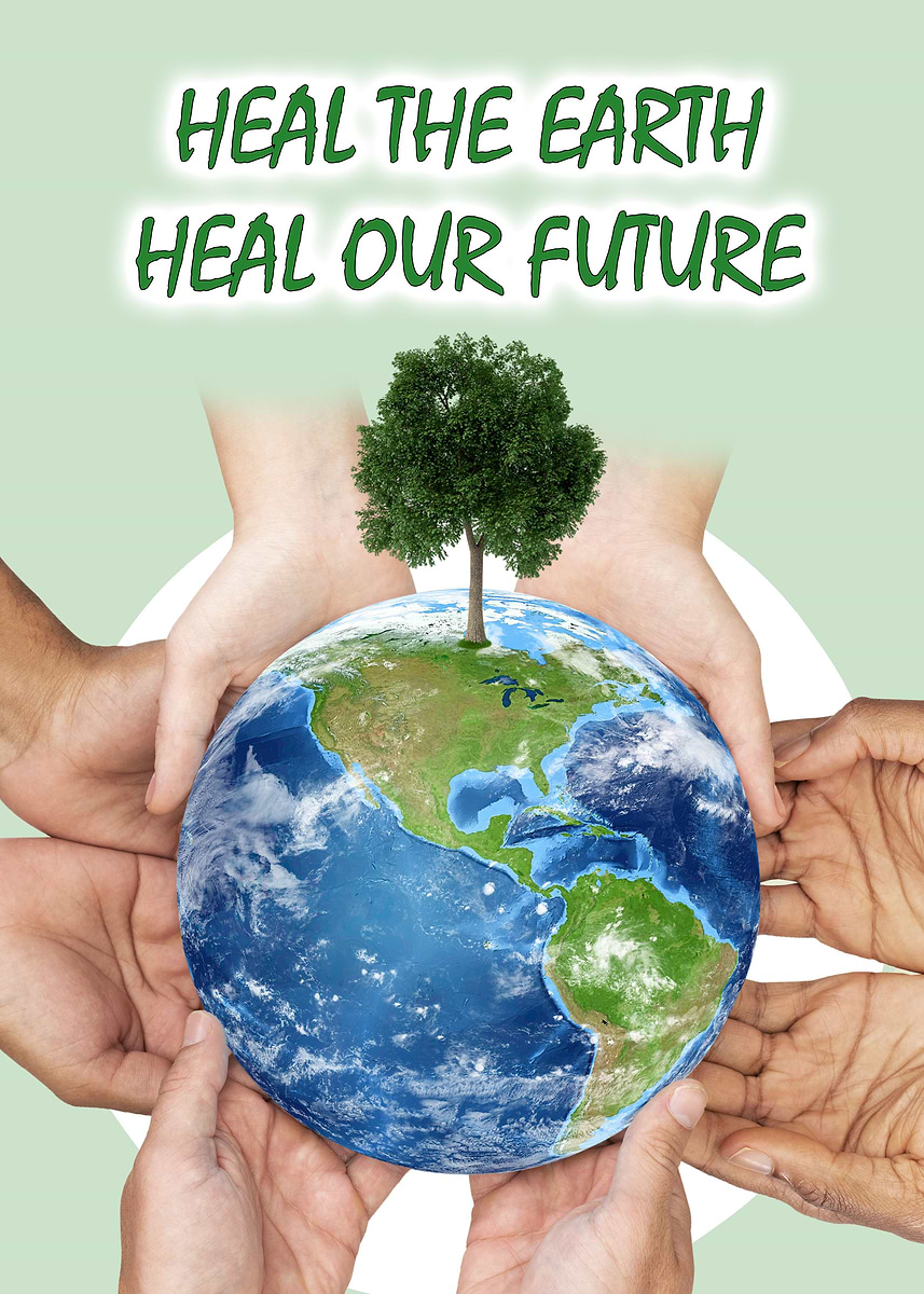 'Heal the Earth' Poster, picture, metal print, paint by Mad Crabs ...