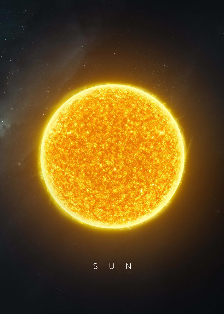 'The Sun' Poster, picture, metal print, paint by Sheik Studio | Displate