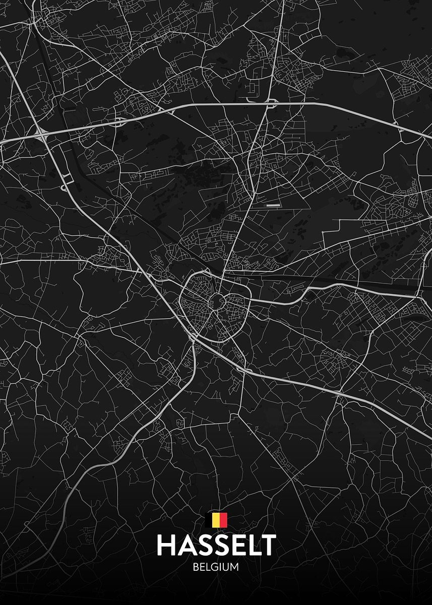 'Hasselt BE' Poster, picture, metal print, paint by IMR Designs | Displate