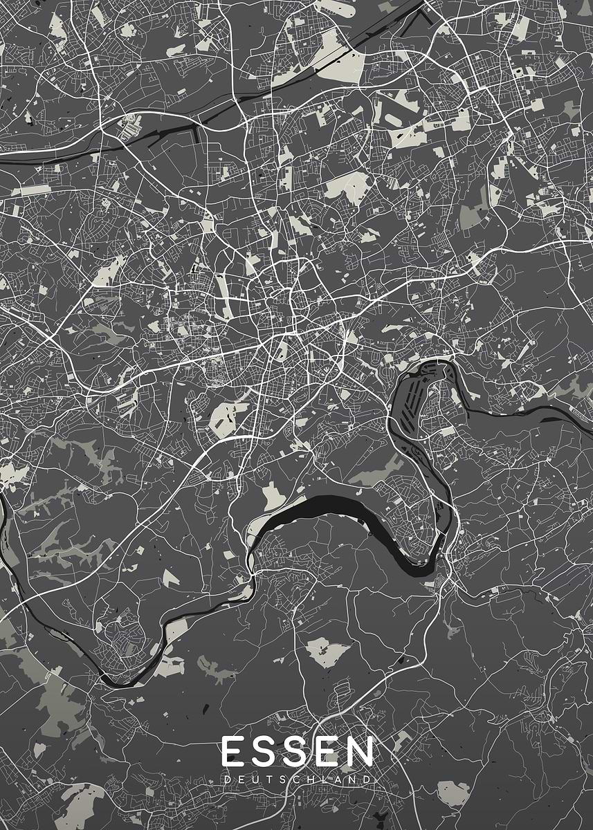 'Essen' Poster, picture, metal print, paint by mapsies | Displate