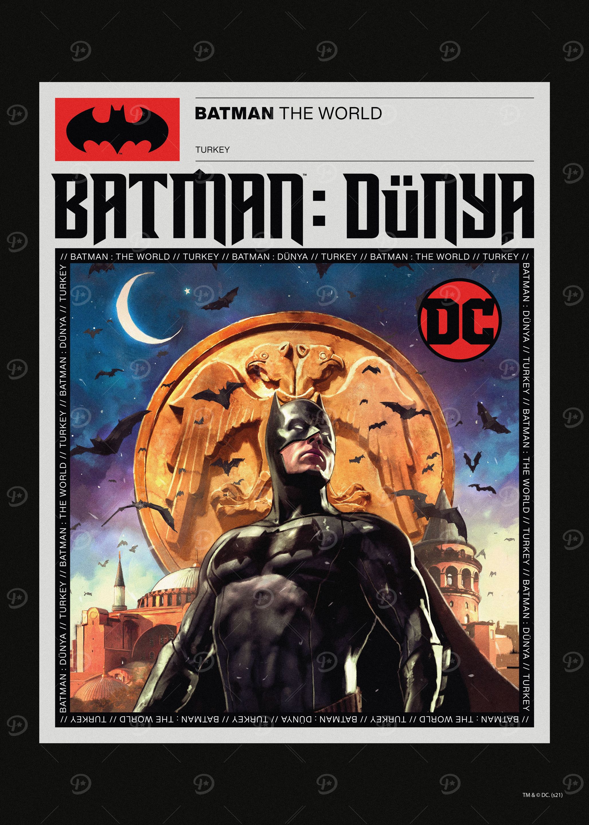 'Batman The World Turkey' Poster, picture, metal print, paint by DC ...