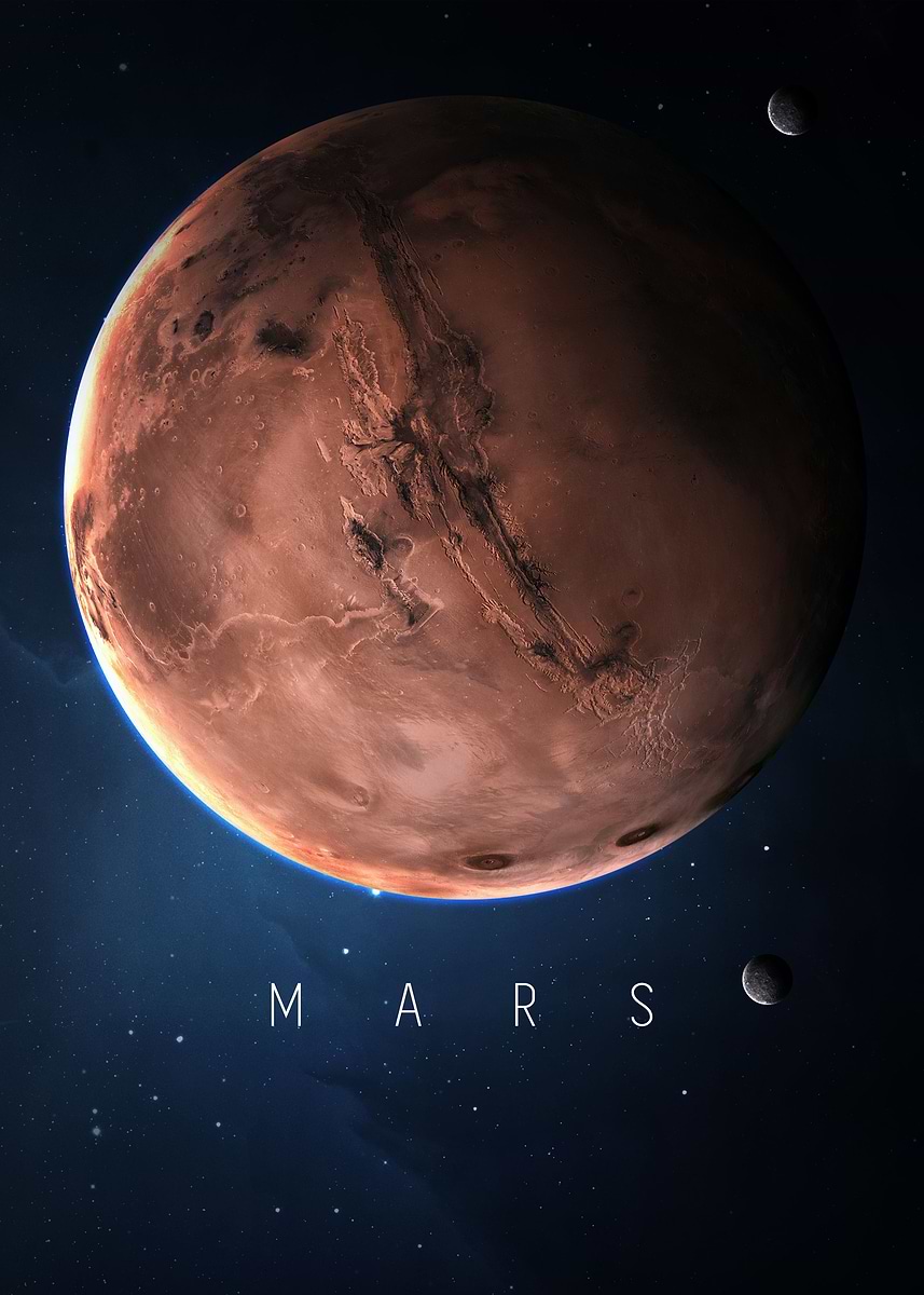 'Mars Solar system' Poster, picture, metal print, paint by Designersen ...