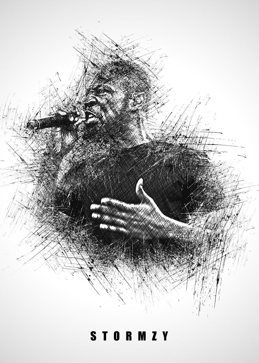 'Stormzy' Poster, picture, metal print, paint by Clay Williams | Displate