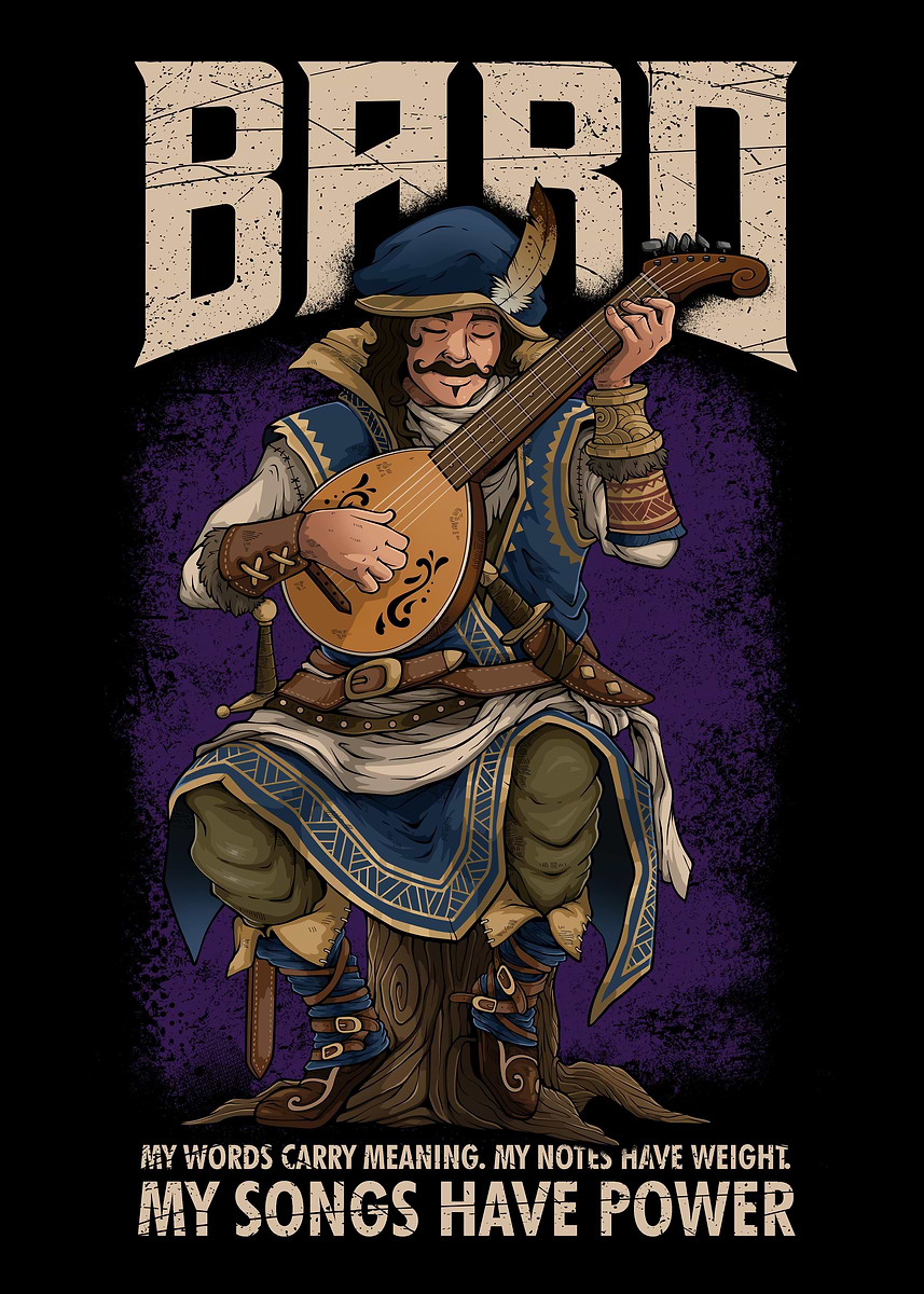 'Bard' Poster, picture, metal print, paint by B Cubed Designs | Displate