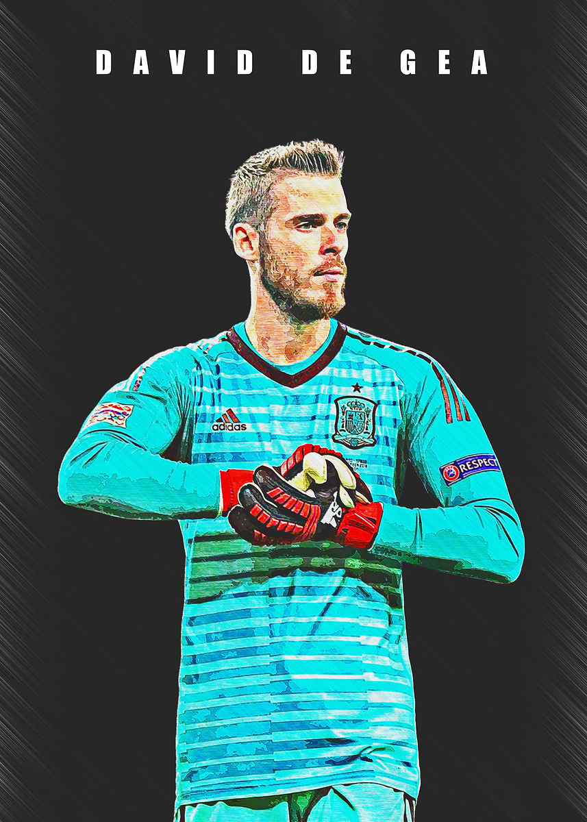 'David de Gea Spain' Poster, picture, metal print, paint by Eleanor ...