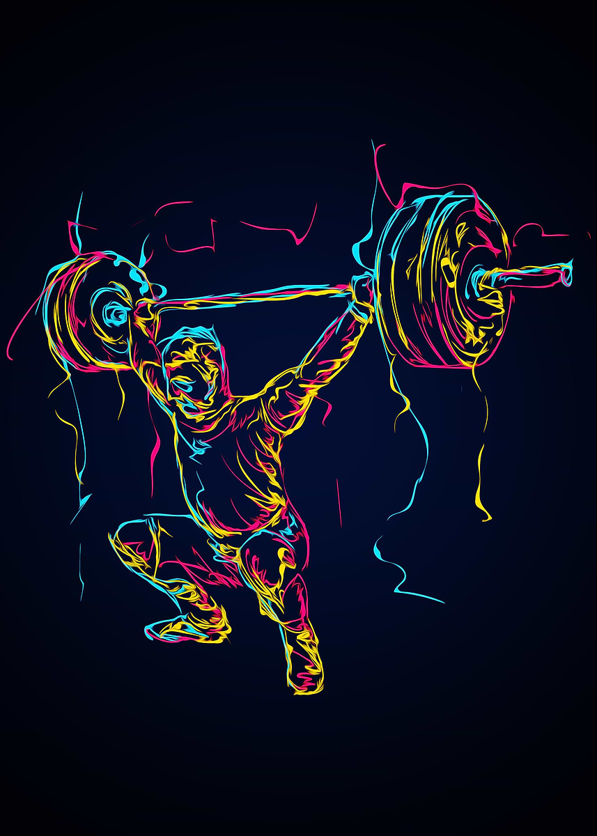 'Abstract colorful in Gym' Poster, picture, metal print, paint by ...
