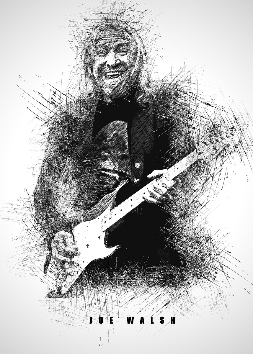 'Joe Walsh' Poster, picture, metal print, paint by Clay Williams | Displate