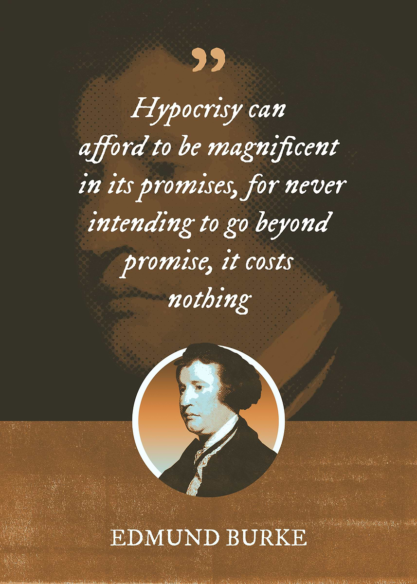 'Hypocrisy can afford to be' Poster, picture, metal print, paint by ...