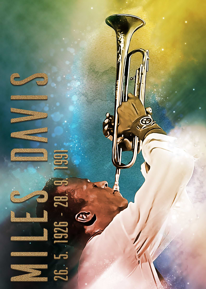 'Miles Davis' Poster, picture, metal print, paint by Petra Rommelfanger ...