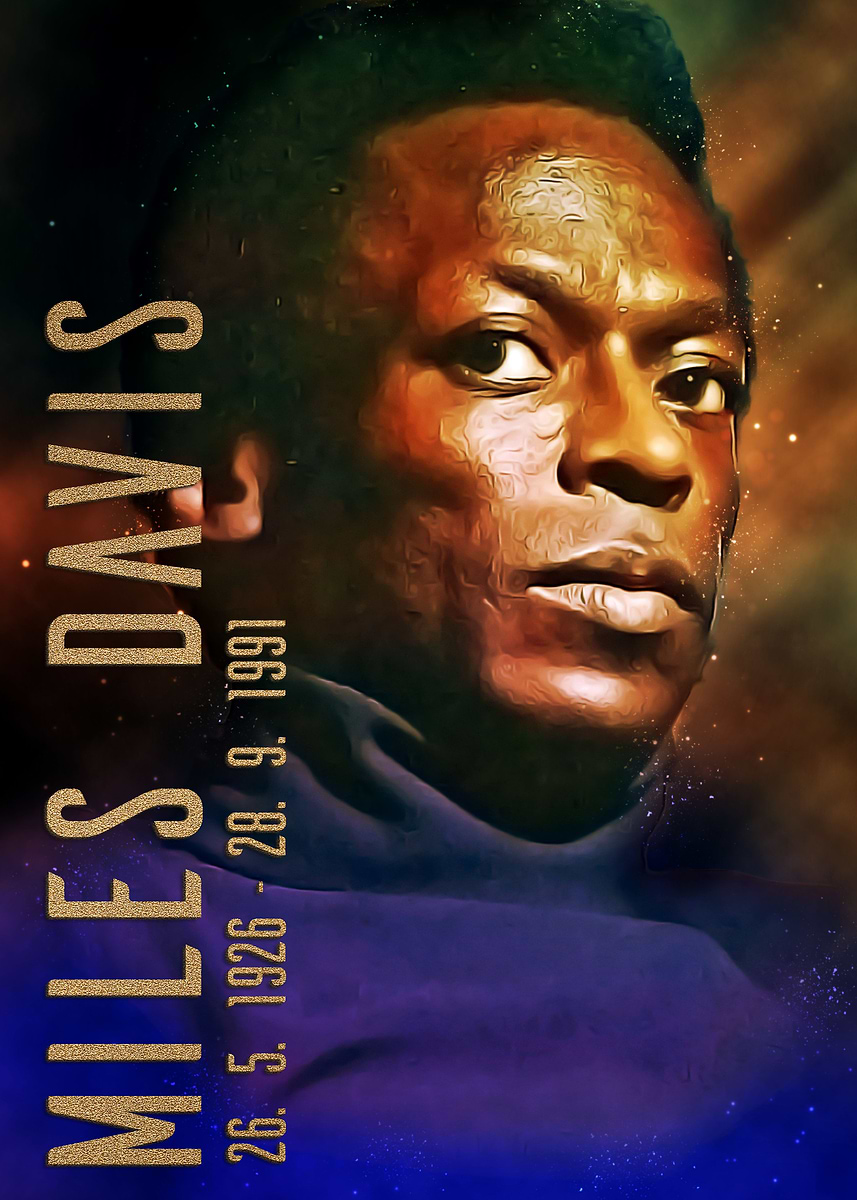 'Miles Davis' Poster, picture, metal print, paint by Petra Rommelfanger ...