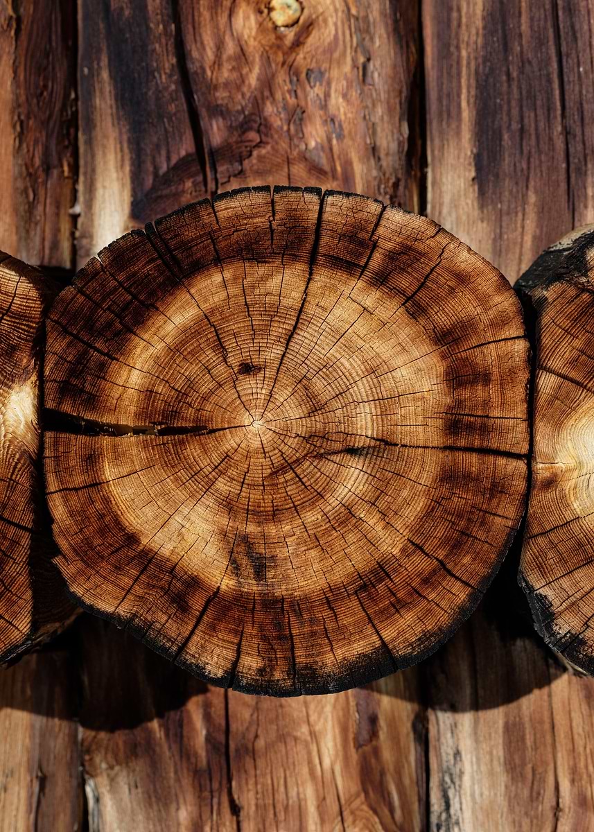'Wooden cut tree pattern' Poster, picture, metal print, paint by Max ...