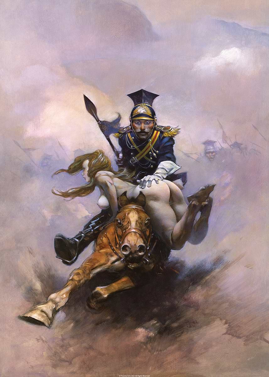 'Flashman of the Charge' Poster, picture, metal print, paint by Frank ...