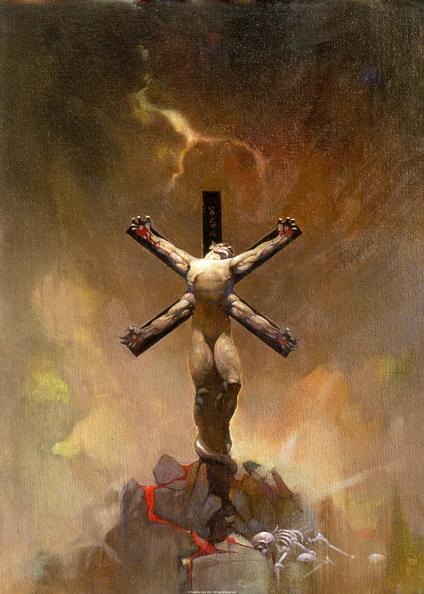 'Alien Crucifixion' Poster, picture, metal print, paint by Frank ...