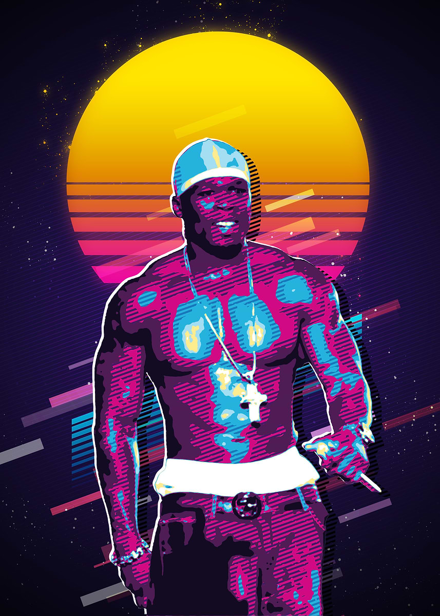 '50 Cent' Poster, picture, metal print, paint by Trending Music Retro ...