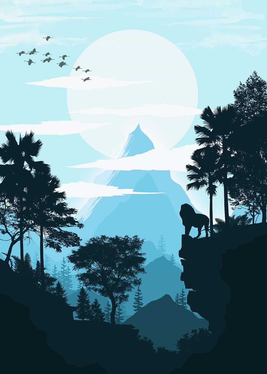 'Blue Nature' Poster, picture, metal print, paint by Imagine Arts ...