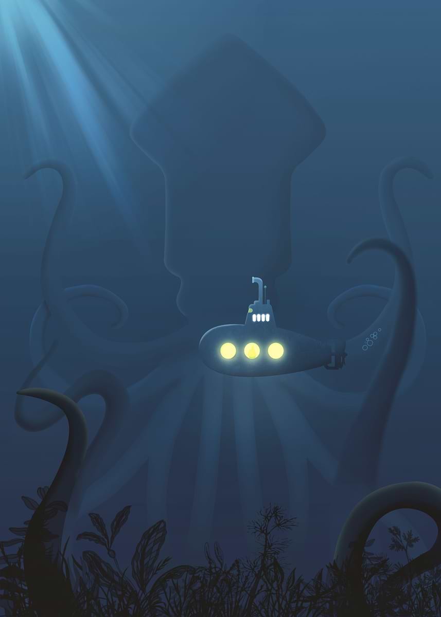 'Under the sea' Poster, picture, metal print, paint by BrawnyInk | Displate