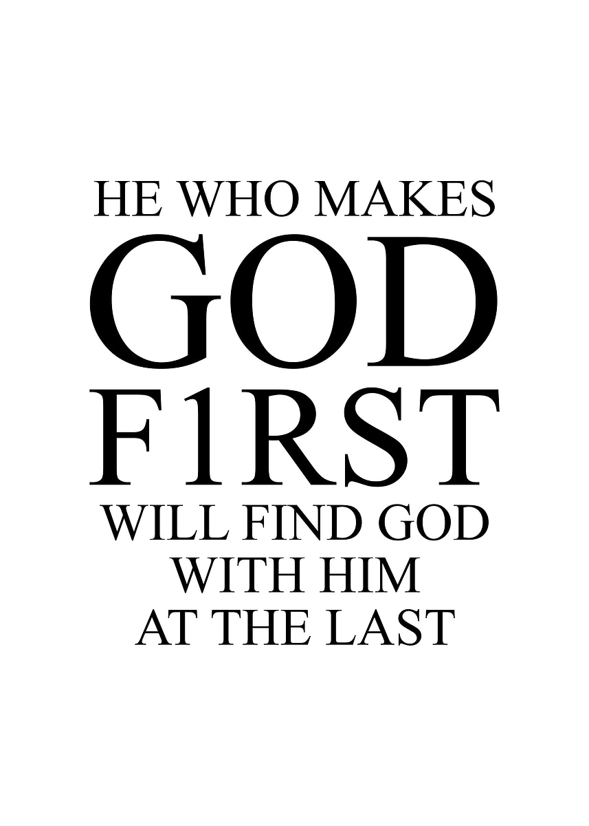 'God First' Poster, picture, metal print, paint by ABConcepts | Displate