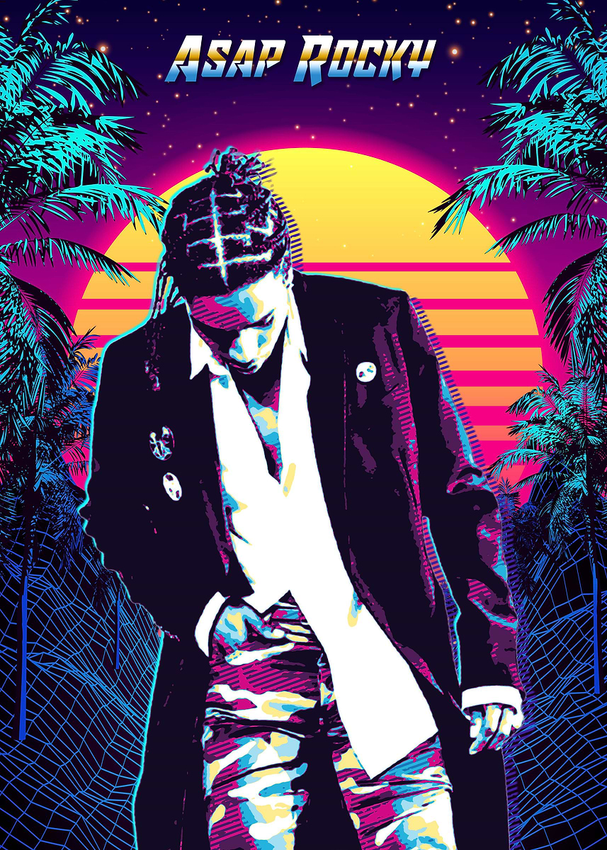 'Asap Rocky Poster' Poster, picture, metal print, paint by Bestselling ...