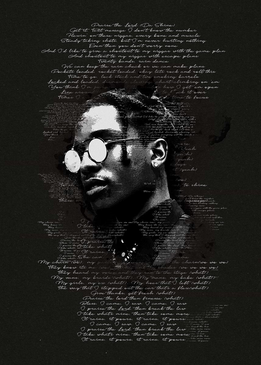 'ASAP Rocky' Poster, picture, metal print, paint by Sierra Sarah | Displate