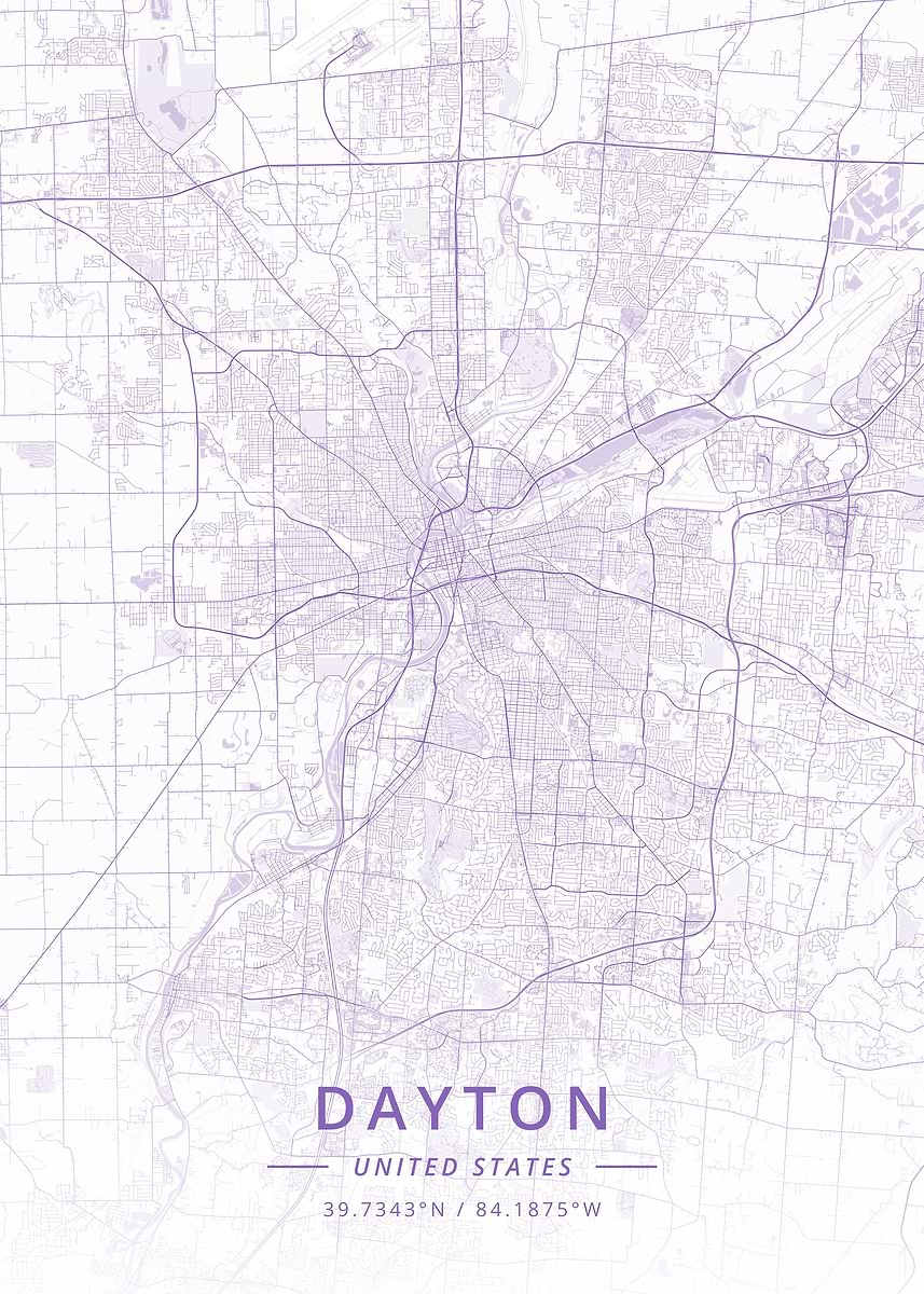'Dayton United States' Poster, picture, metal print, paint by Designer ...