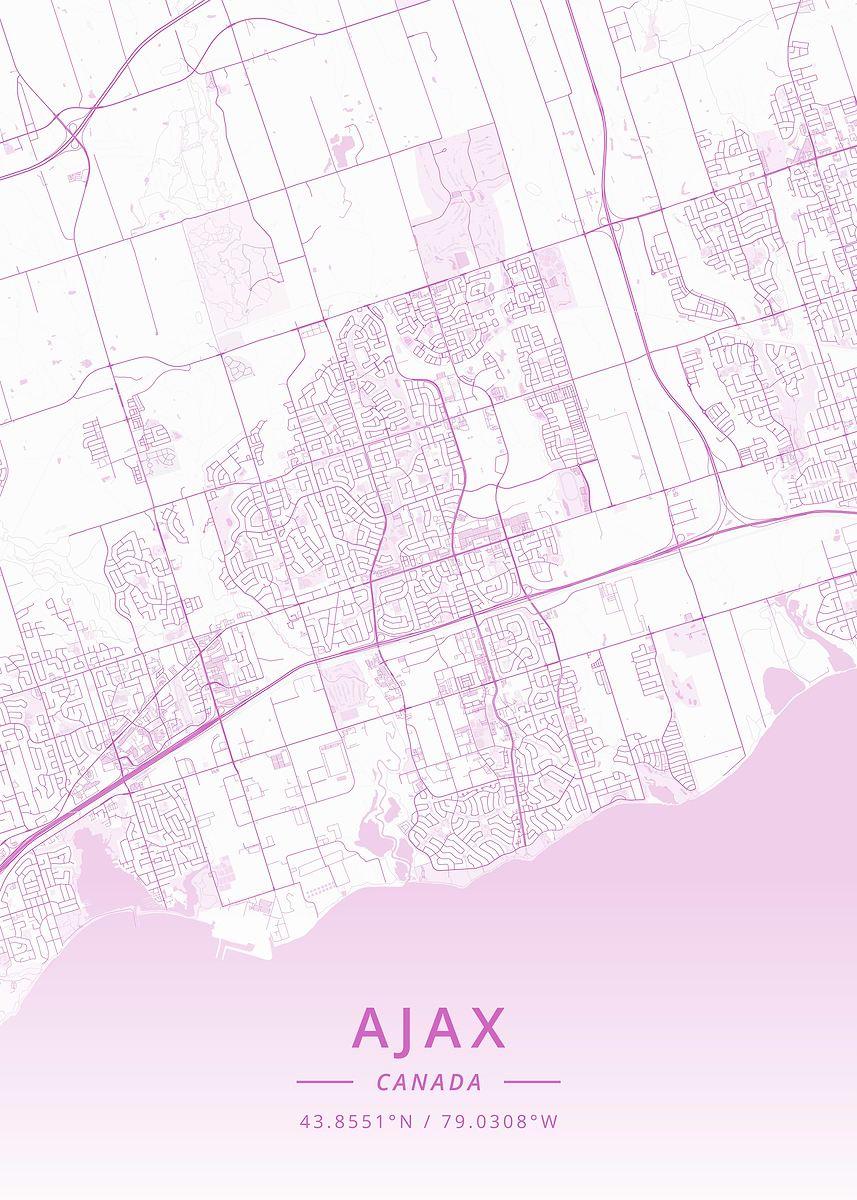 'Ajax Canada' Poster, picture, metal print, paint by Designer Map Art ...