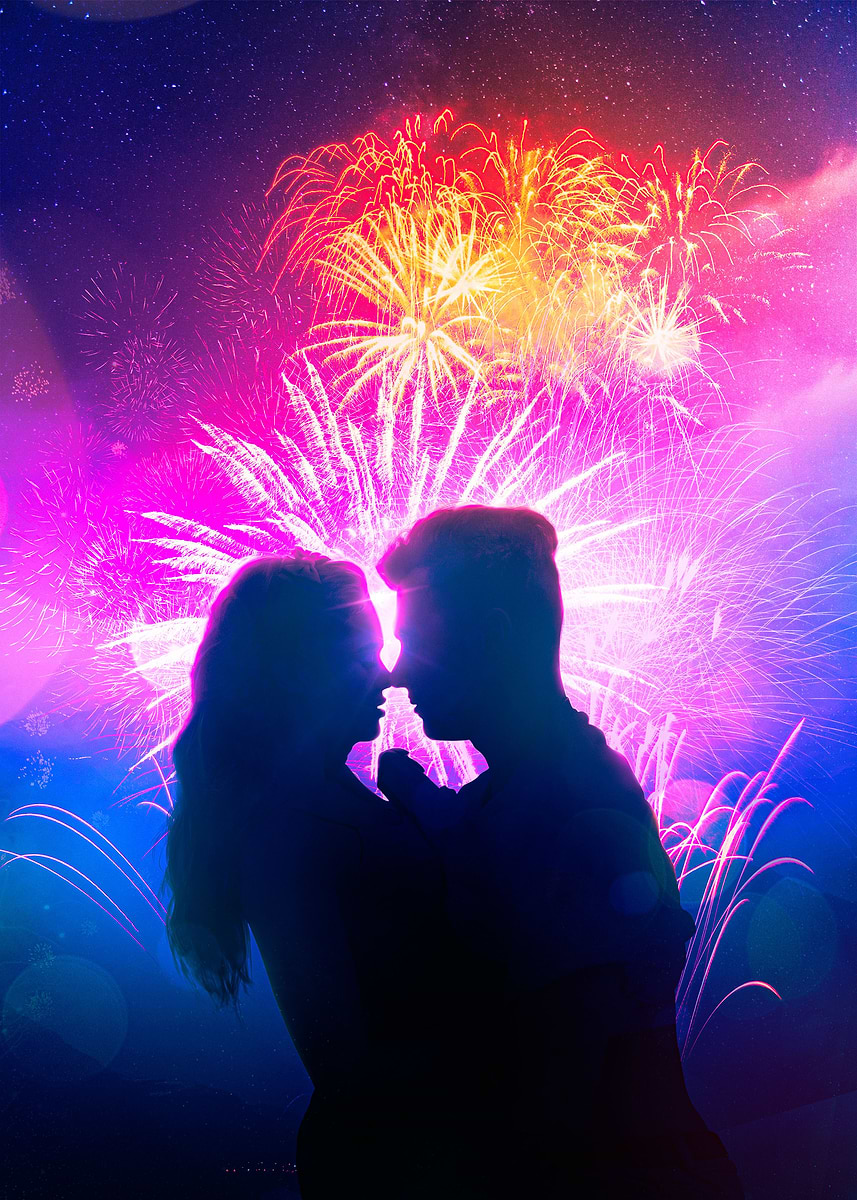 'FIREWORKS ' Poster, picture, metal print, paint by CHRLY DSIGN | Displate