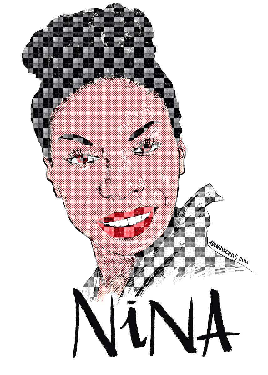 'Nina' Poster, picture, metal print, paint by Adi | Displate