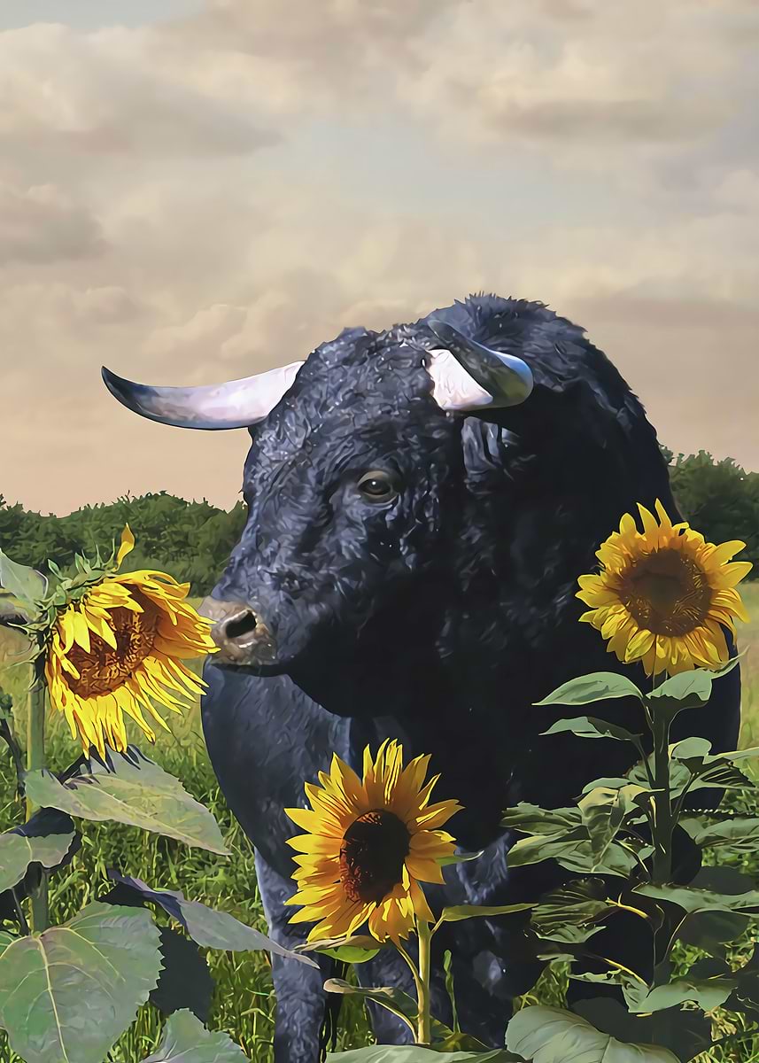 'The Bull' Poster, picture, metal print, paint by MIXI GROUP | Displate