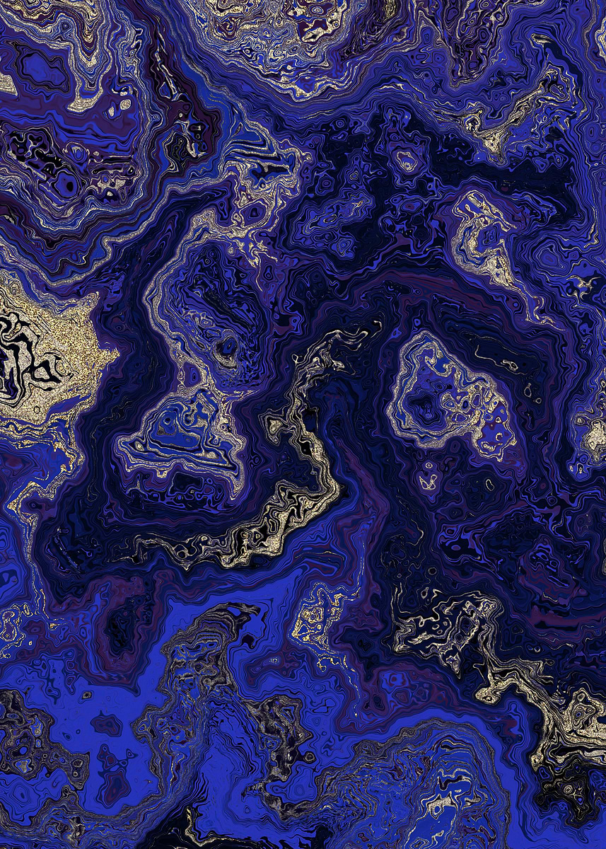 'Lazurite Gold Texture 03' Poster, picture, metal print, paint by Aloke ...