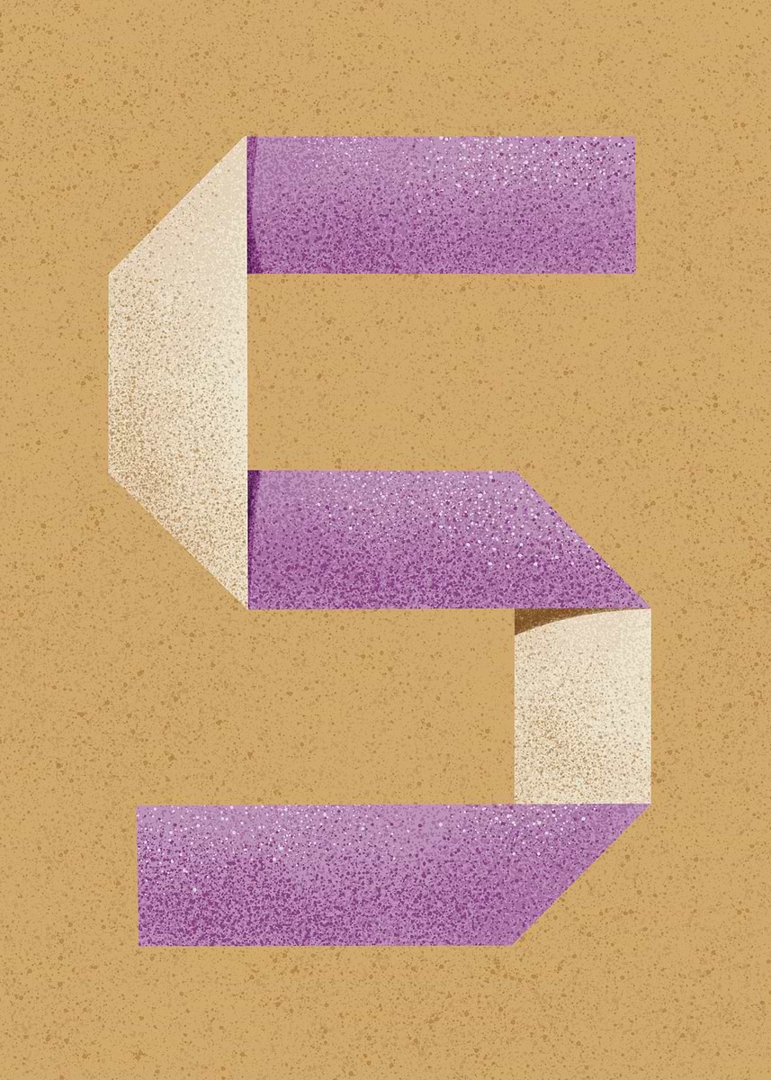 'S Color Paper Letter' Poster, picture, metal print, paint by Peter ...